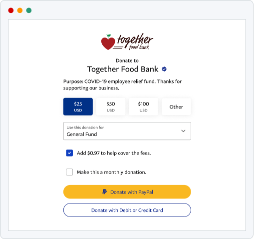 Charity Confirmation