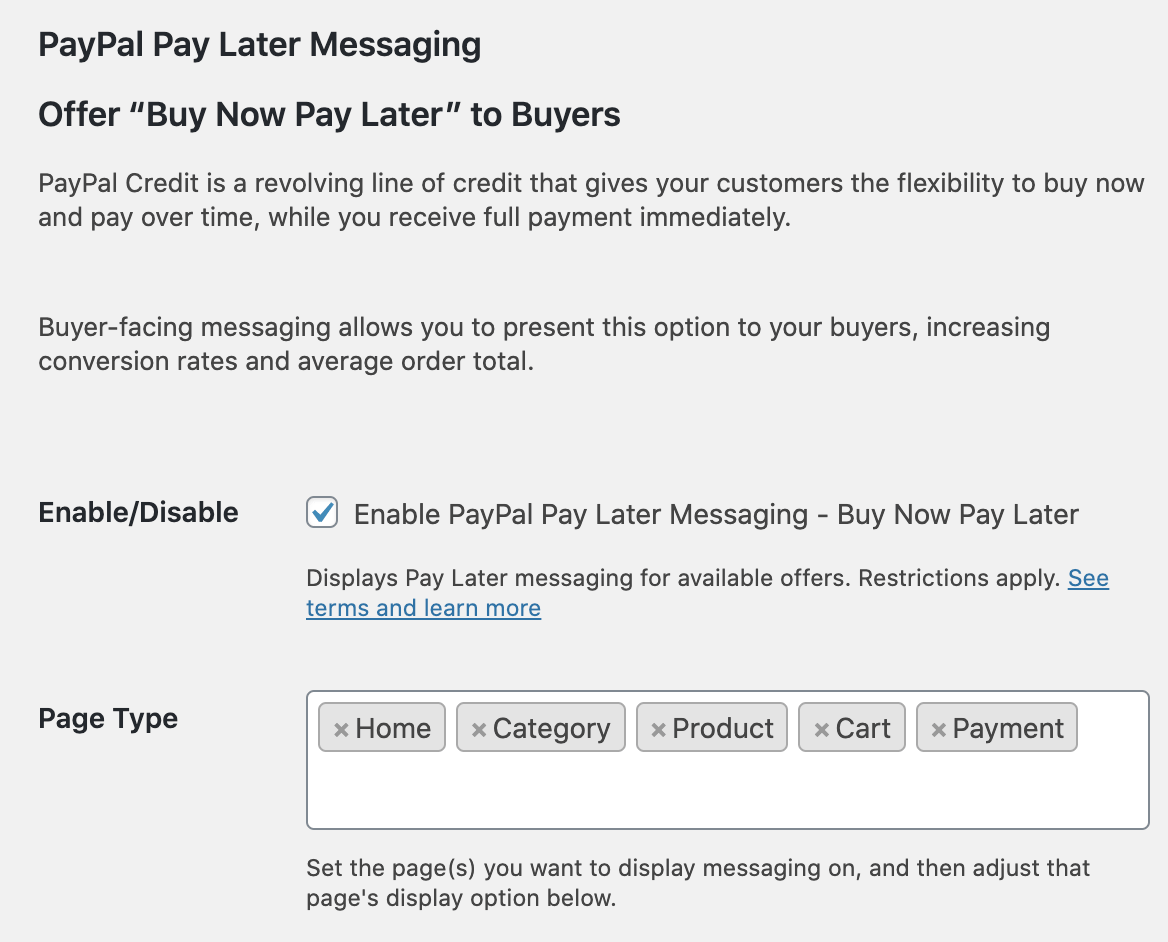 Enable Pay Later messaging for Angell EYE on WooCommerce