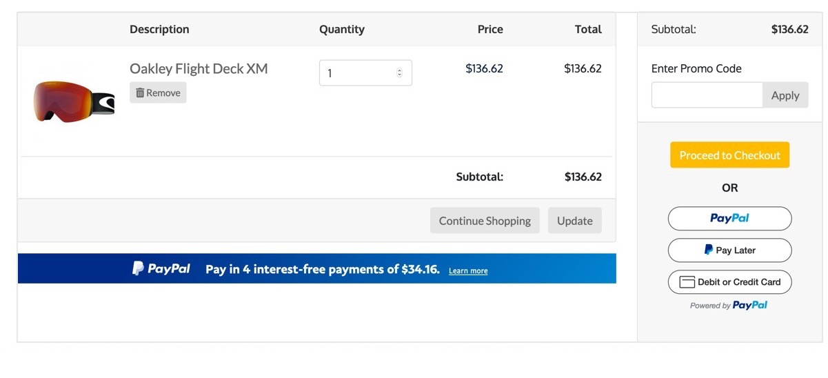 Customize the Pay Later messaging layout on PinnacleCart