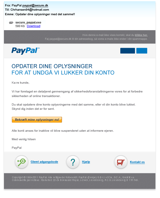 Tjek afsenderadressen